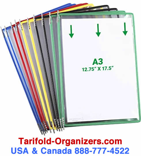 Tarifold® International Sizes • Tarifold-Organizers.com